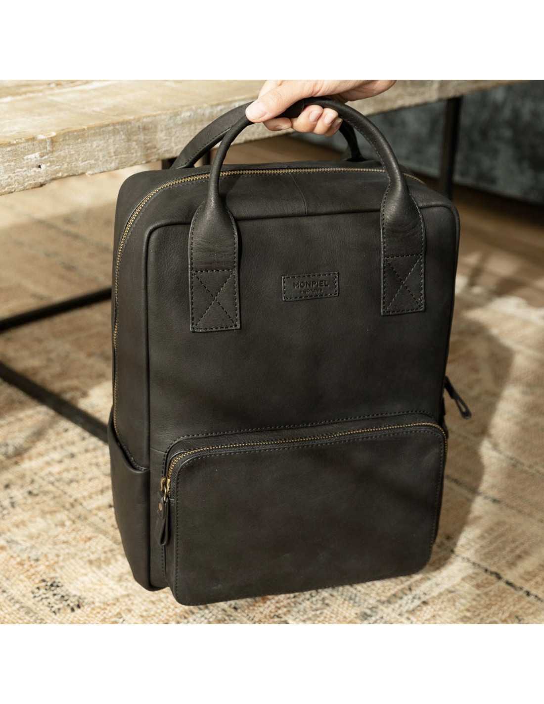 Mochila piel hombre Hunter Color Negro